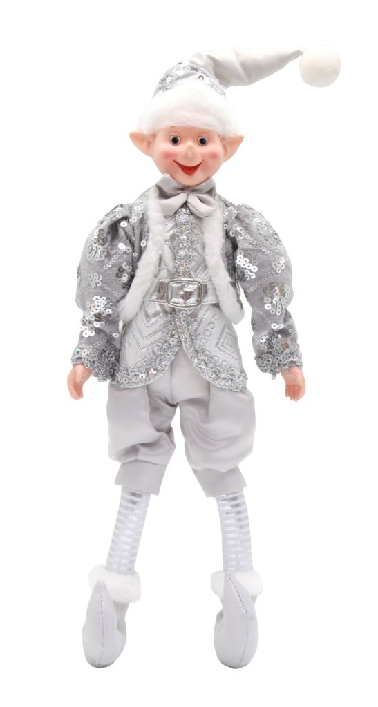 Elf Silver Sequin 45cm | Atherton Christmas Tree Farm